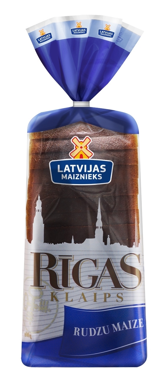 LATVIJAS MAIZNIEKS - Rigas form rye bread 600g (in box 12). Jolly Grocer