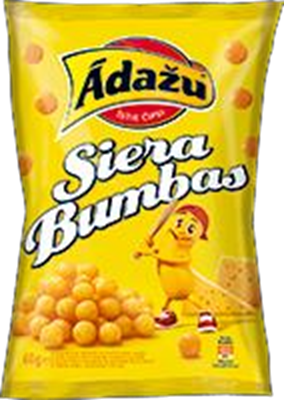 ADAZU - Corn snacks cheese balls 130g (in box 18). Jolly Grocer