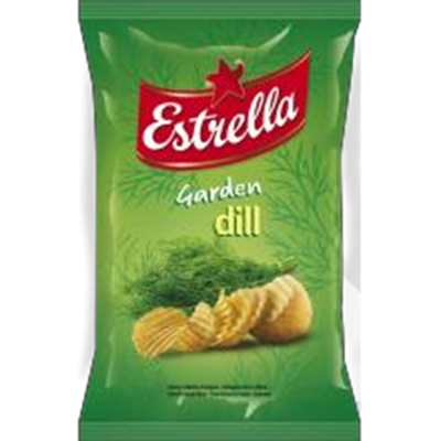 Estrella - Dill Flavour Crisps 140g (in box 20). Jolly Grocer