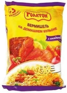 ROLTON - Pasta with beef flavour 60g (in box 60). Jolly Grocer