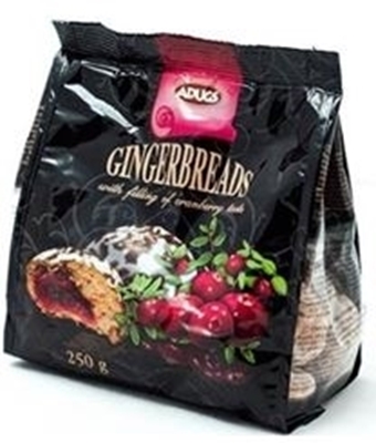 ADUGS - Gingerbread with cranberry filling, 250g (in box 12). Jolly Grocer