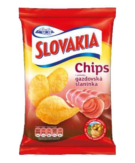 SLOVAKIA CHIPS BACON 75g (in box 15). Jolly Grocer