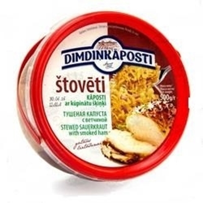 DIMDINI - Stewet sauerkraut with smoked ham 500g (in box 12). Jolly Grocer