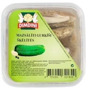 DIMDINI - Soft - salted cucumbers Sliced 500 g (in box 6). Jolly Grocer