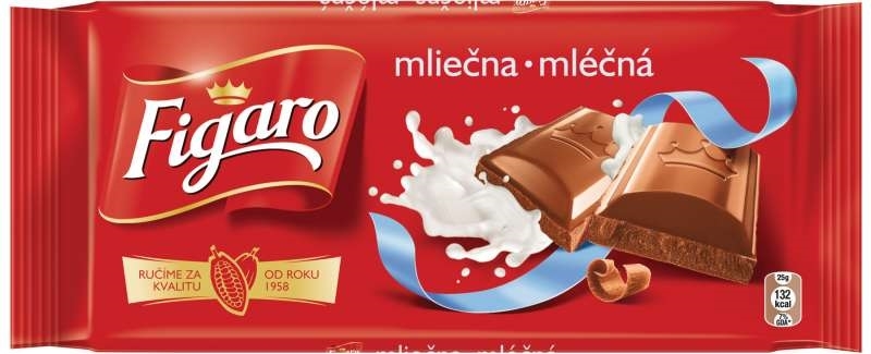 MILK CHOCOLATE 90g FIGARO (in box 23). Jolly Grocer