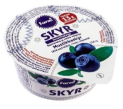 FARMI - Skyr with blueberries, 150g (box*6). Jolly Grocer