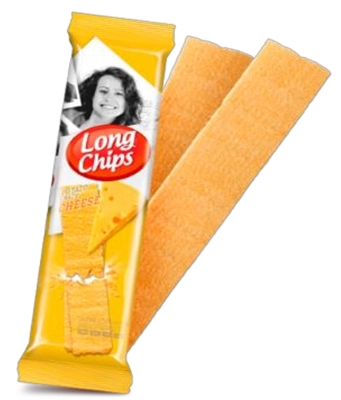 Long Chips - Potato Snack with Cheese, 75g (In box 20). Jolly Grocer