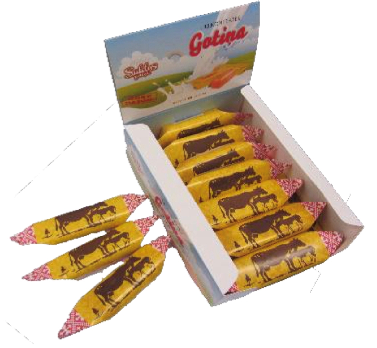 SALDUS PARTIKAS KOMBINATS - Big Milk candy "Gotiņa" classic,60g (in box ...