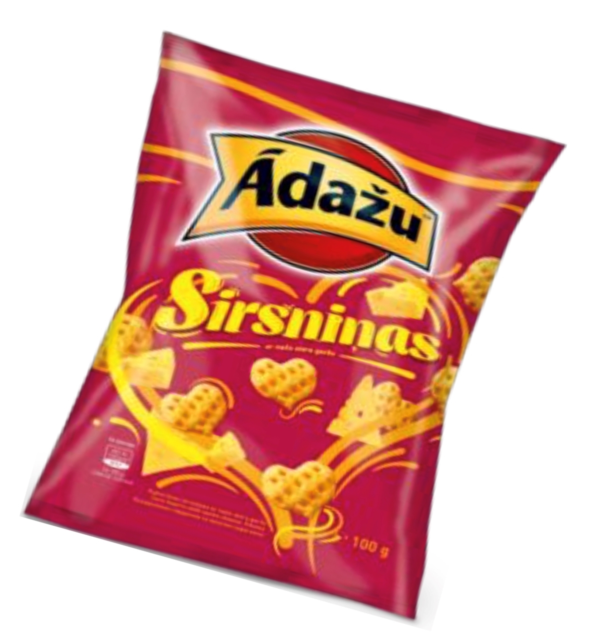 ADAZU - Corn hearts with nacho cheese flavour, 100g (Box*18). Jolly Grocer