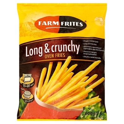 Farm Frites - Oven fries "Long & Crunchy", 600g (box*14). Jolly Grocer