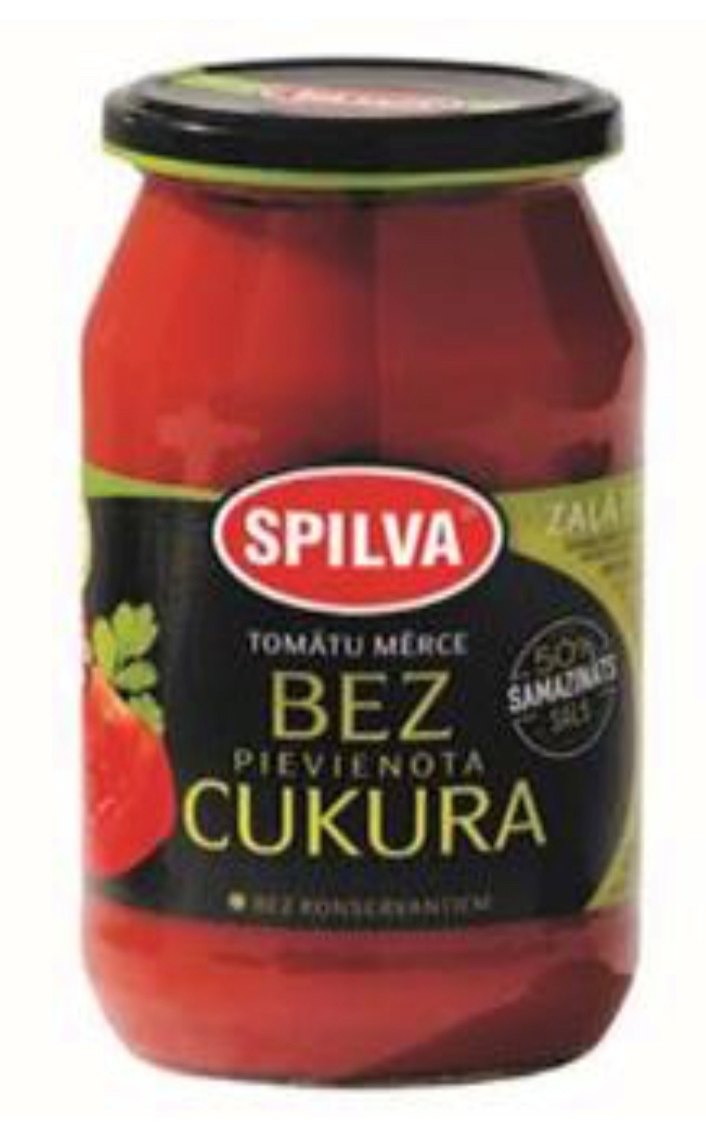 SPILVA - Tomato sauce sugar free, 500ml (box*6). Jolly Grocer