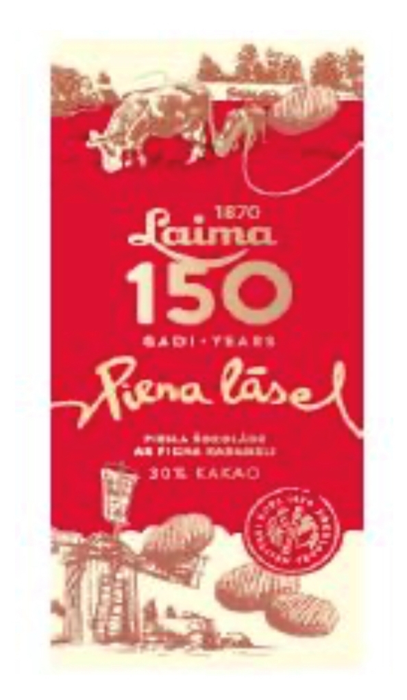 LAIMA - Laima Milk chocolate "Piena Lāse", 100g (box*17). Jolly Grocer