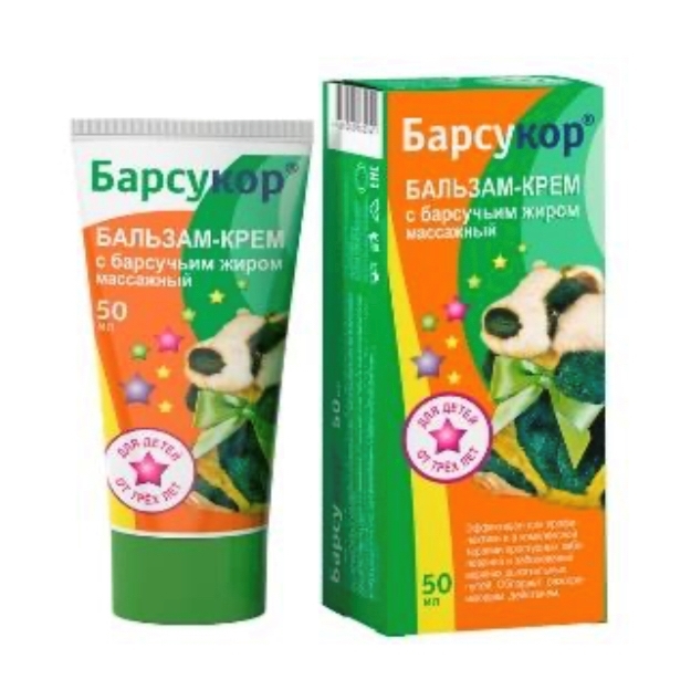 Barsukor - Massage balsam-cream for children with badger fat, 50ml (box ...