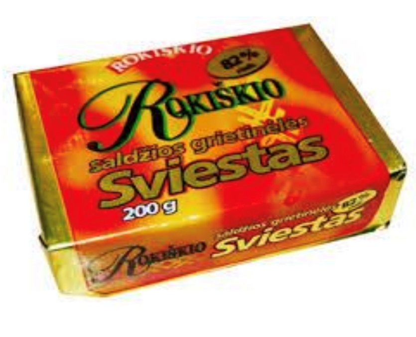 Rokiskio pienas - Butter Rokisko 82% 200g (box*30). Jolly Grocer