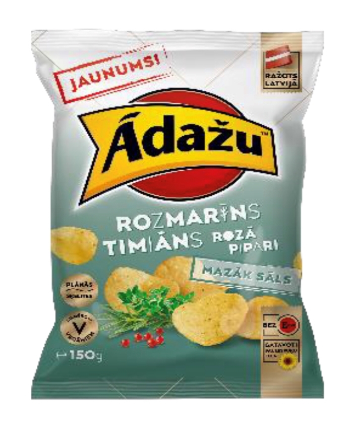 ADAZU - Chips Thyme Rosemary & pink pepper 150g (box*18). Jolly Grocer