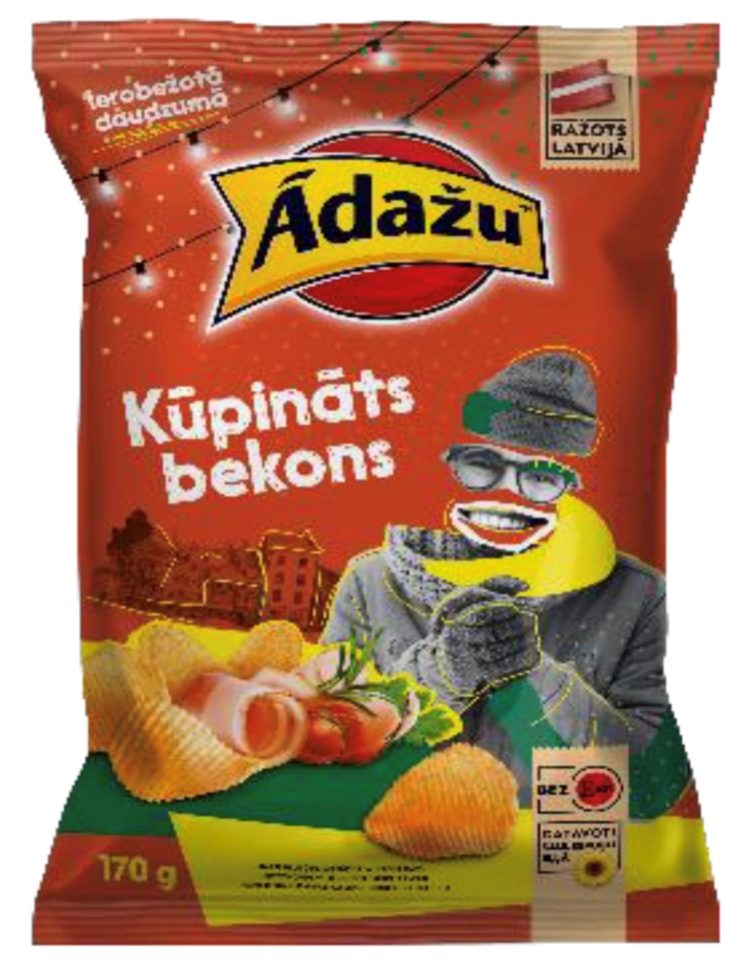 ADAZU - Chips smoked bacon 170g (box*18). Jolly Grocer