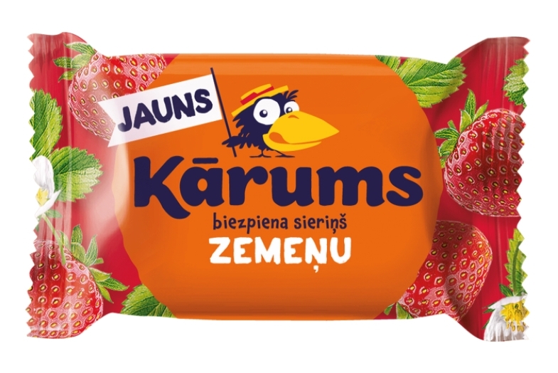 KARUMS - Curd snack strawberry in strawberry flavour coating, 45g (in ...